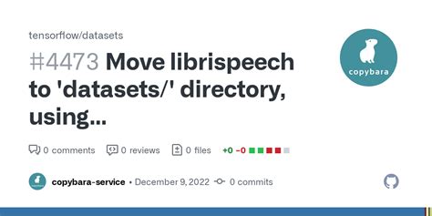 Move Librispeech To Datasets Directory Using Configbasedbuilder By