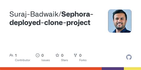 Github Suraj Badwaiksephora Deployed Clone Project