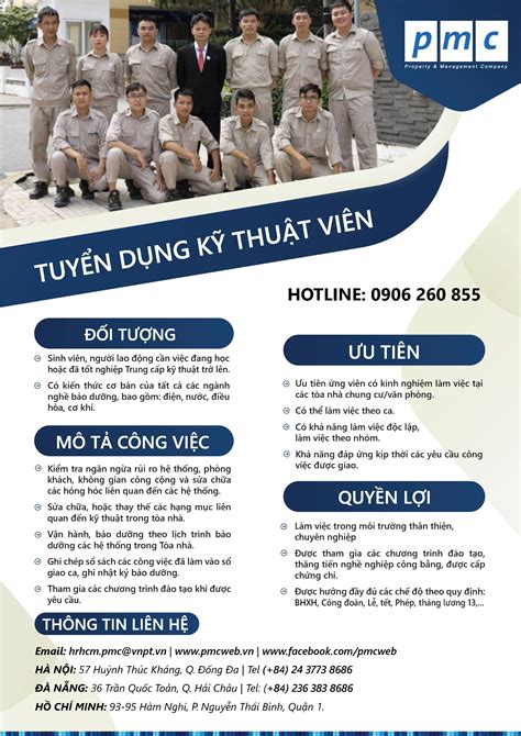 Công ty CP Quản lý và Khai thác tòa nhà VNPT PMC tuyển dụng