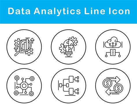 Data Analytics Vector Icon Set 21457815 Vector Art At Vecteezy