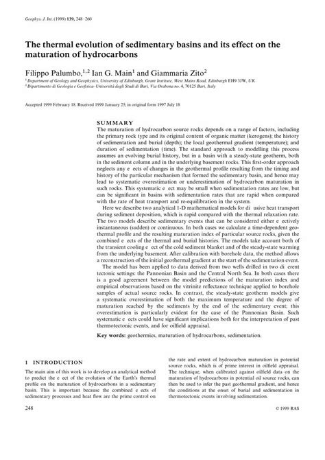 Pdf The Thermal Evolution Of Sedimentary Basins And Its Effect