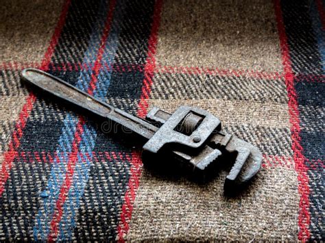 Vintage Old Rusty Dirty Pipe Wrench Tool Detail Stock Image Image Of Piping Dirty