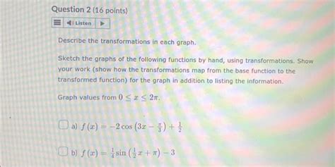 solved question 2 16 points e listen describe the