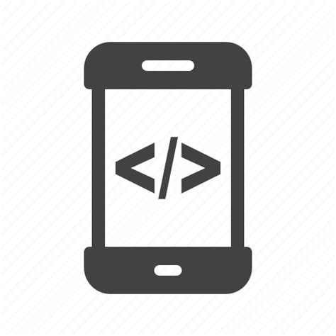 Code Coding Mobile Online Phone Smartphone Technology Icon