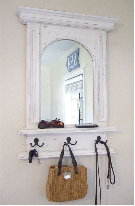 White Mirror With Key Hooks At Lynn Potter Blog