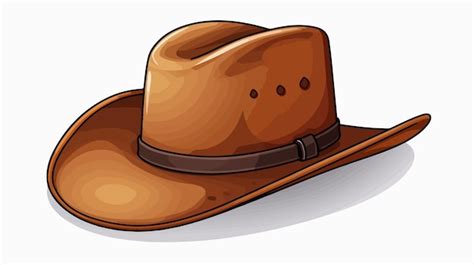 Chapéu De Cowboy Ilustração Vetorial De Desenho Animado Isolado Branco