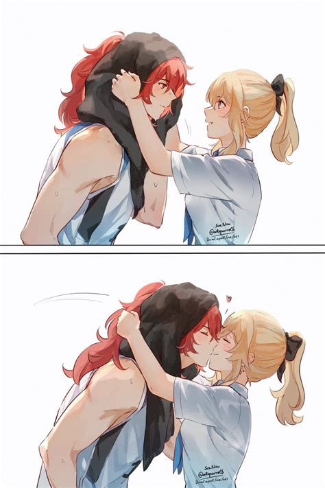 Jean And Diluc Genshin Impact Drawn By Soc Nau Danbooru