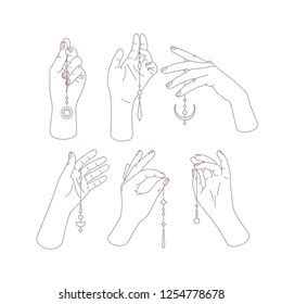 How To Draw A Hand Holding A Necklace