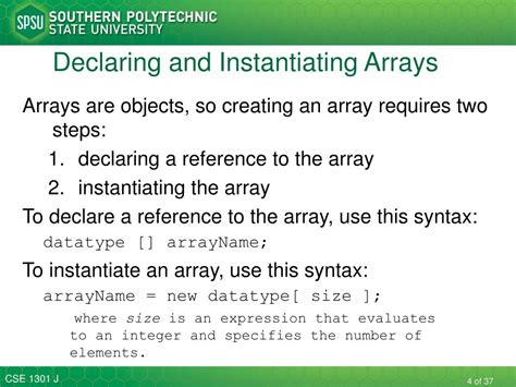 PPT Lecture 7 Single Dimension Arrays PowerPoint Presentation Free Download ID 2986808