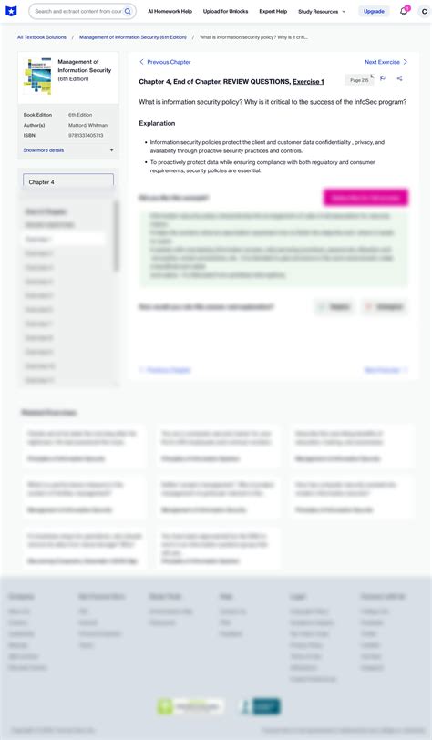 Solution Free Solution What Is Information Security Policy Why Is It
