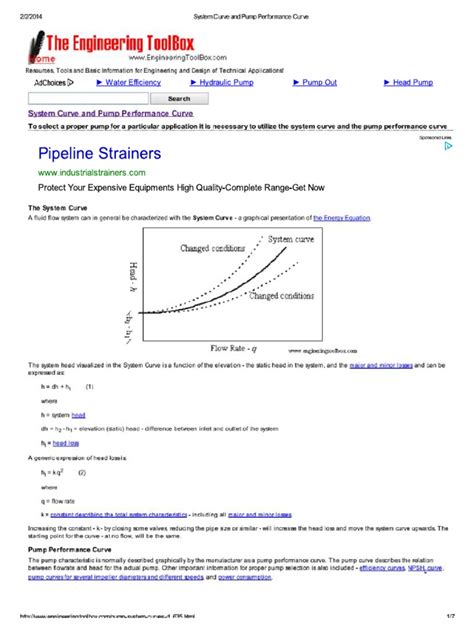 PDF How To Calculate Pump System Curve DOKUMEN TIPS