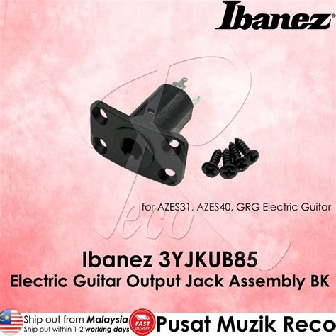 Ibanez 3yjkub85 Bk Electric Guitar Output Jack Assembly Black Reco