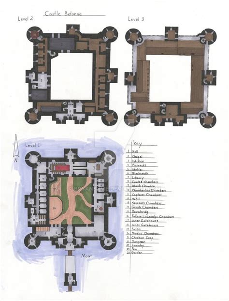Castle Map By Bryansyme Castle Plans Castle Layout Castle Floor Plan