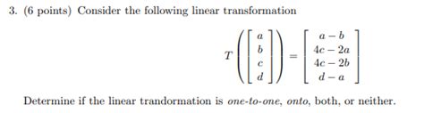 Solved 3. (6 points) Consider the following linear | Chegg.com