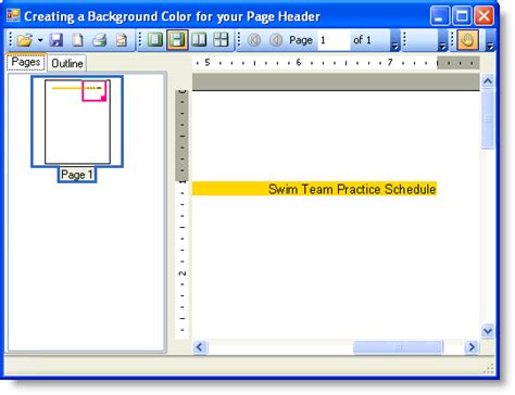 Adding A Background Color To The Page Header
