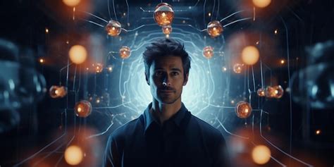 Focused Quantum Physicist Portrait Premium Ai Generated Image