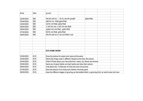 class 2 hindi and evs homework pdf