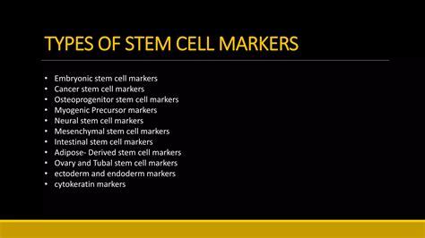 Stem Cell Markers Pptx