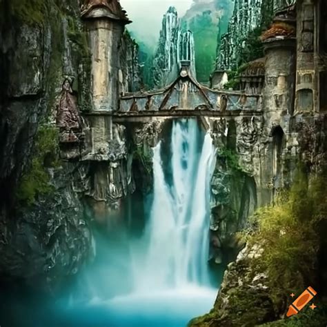 The Lord Of The Rings Rivendell Fantasy Elvish City Built On A