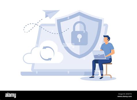 Secure File Sharing Illustration Exclusive Design Inspiration Stock Vector Image And Art Alamy