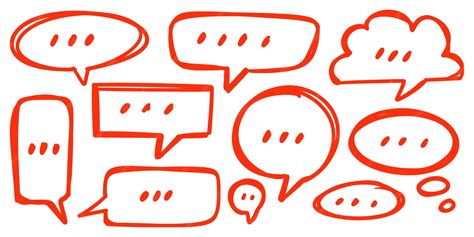 Premium Vector Balloon Text Frame Decoration Set Simple Hand Drawn