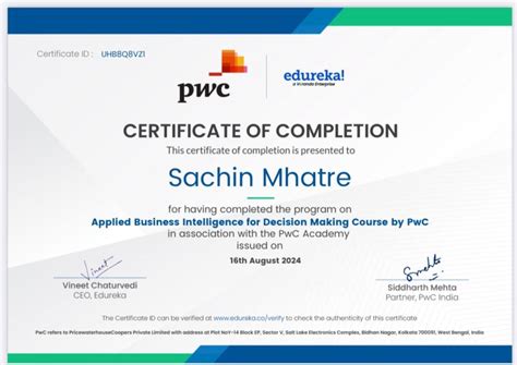 Sachin Mhatre On Linkedin Celebrating My New Certification In Applied