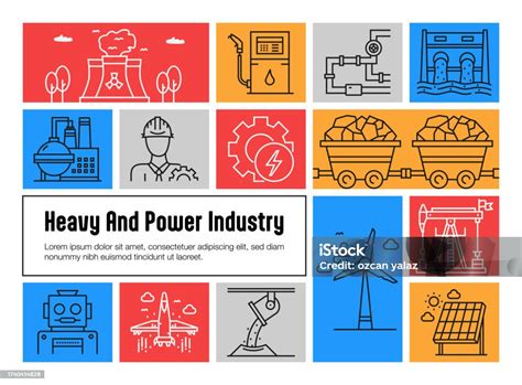 중장비 및 전력 산업 관련 벡터 배너 디자인 개념입니다 글로벌 Multisphere 즉시 사용 가능한 템플릿입니다 웹 배너 웹