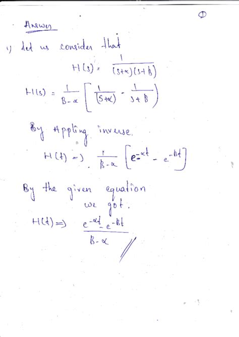 2 Consider A Linear Time Invariant System With Transfer Function H S