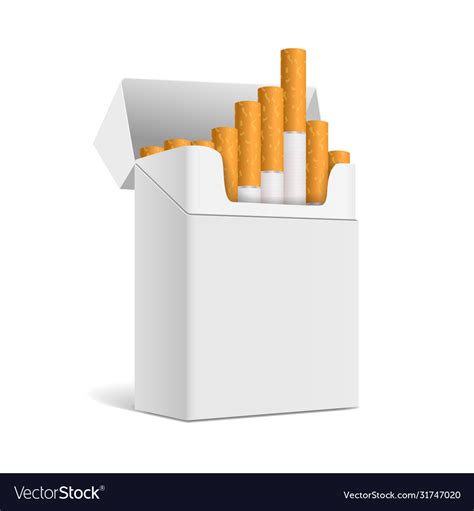 Opened Pack Cigarettes Royalty Free Vector Image