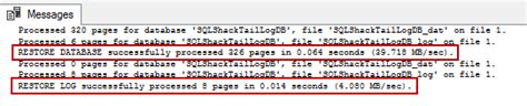 tail log backup and restore in sql server