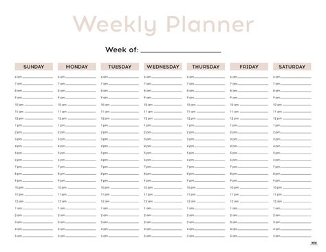 Weekly Planners 25 Free Printables Printabulls Weekly Planner