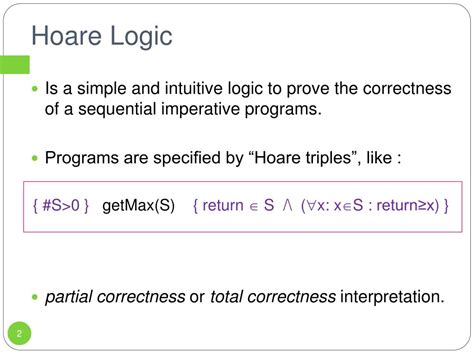 ppt hoare logic powerpoint presentation free download id 5707065