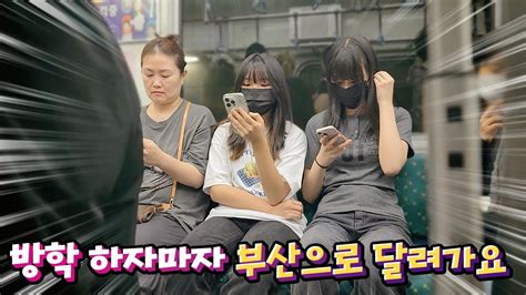 방학하자마자 부산으로 달려가요 🚅 호텔까지 가는길 밀착중계 여름 휴가는 부산 Youtube