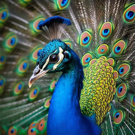 Premium Photo Bright Indian Peacock