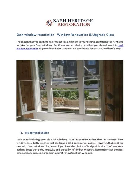PPT Sash Window Restoration Window Renovation Upgrade Glass PowerPoint Presentation ID