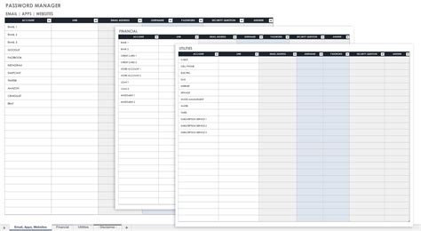 Free Password Templates And Spreadsheets Smartsheet Within Password