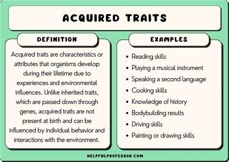 101 Acquired Traits Examples 2025