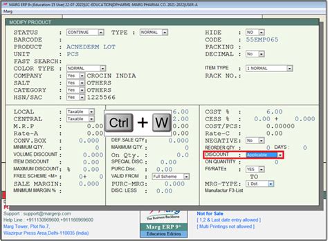 if cursor does not wait on discount field on particular item while