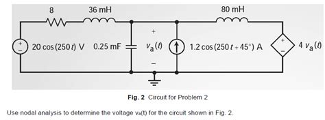 solved use nodal analysis to determine the voltage va t for