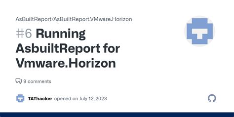 running asbuiltreport for vmware horizon · issue 6 · asbuiltreport