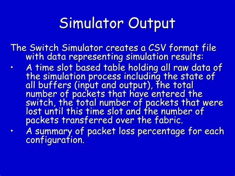 Ppt Combined Input Output Queuing Switch Simulator Powerpoint