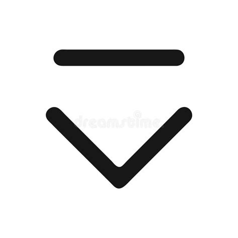 icon user interface down arrow line art stock vector illustration of
