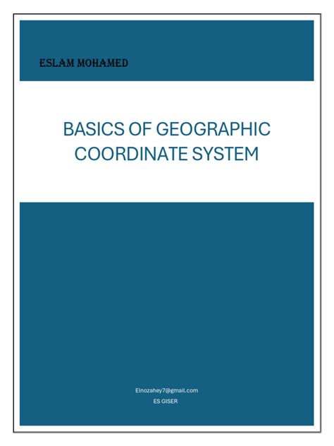 Basics Of Geographic Coordinate System Pdf
