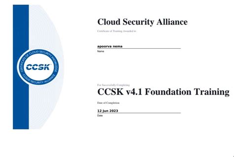 Hello Connections I Am Glad To Inform That I Have Completed Ccsk V41