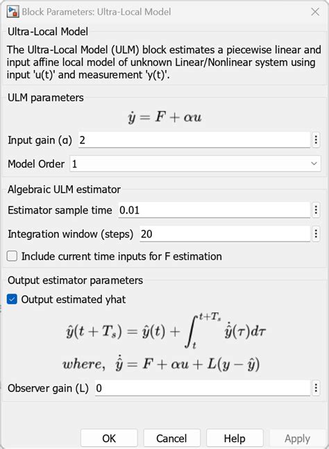 Ultra Local Model For System Identification And Output Prediction Matlab And Simulink