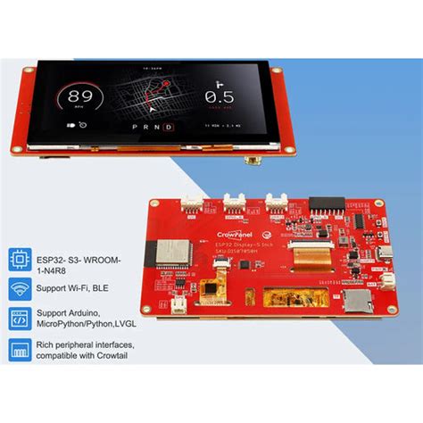 Elecrow Crowpanel 5 Inch Hmi Esp32 Display 800x480 Rgb Tft Lcd