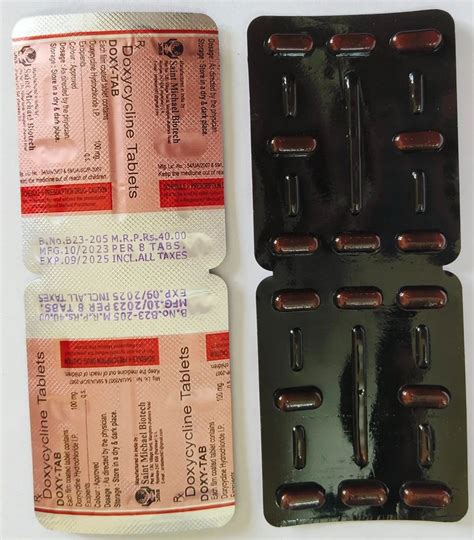 Doxy Tab Doxycycline Tablet Strength 100mg At ₹ 420box In Vasai