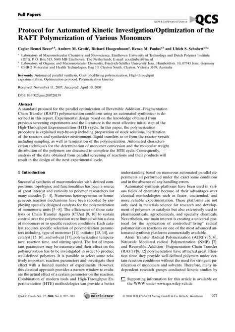 Pdf Protocol For Automated Kinetic Investigationoptimization Of The