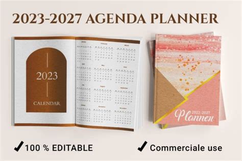 Five Years Agenda Planner 2023 2027 Graphic By Youcef Rz · Creative Fabrica