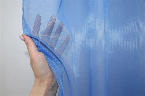 Тюль мікро сітка нейлонова колір темно блакитний 1237т купити в Україні Vr Textil